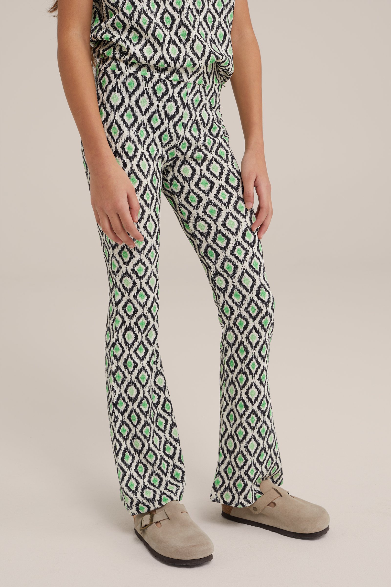 Meisjes flared legging met structuur | wefashion.com