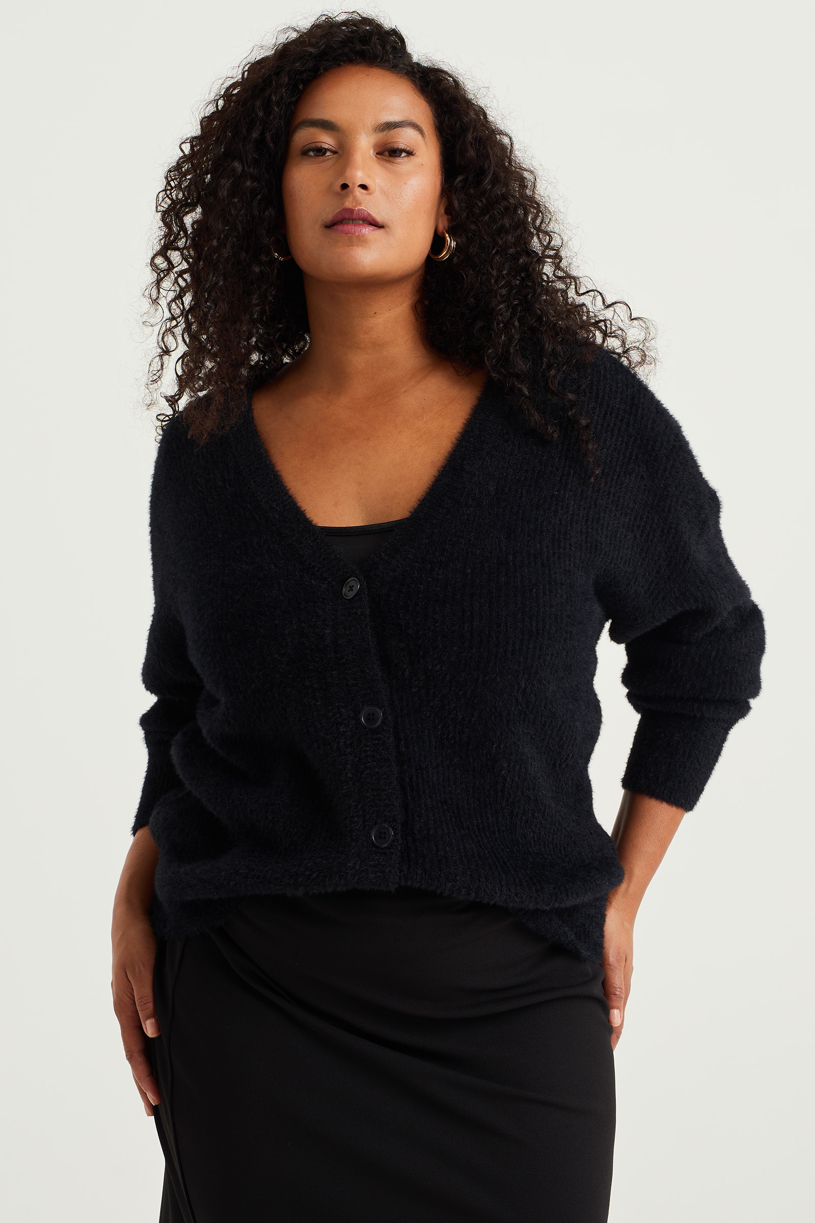 Dames gebreid vest - Curve | wefashion.com