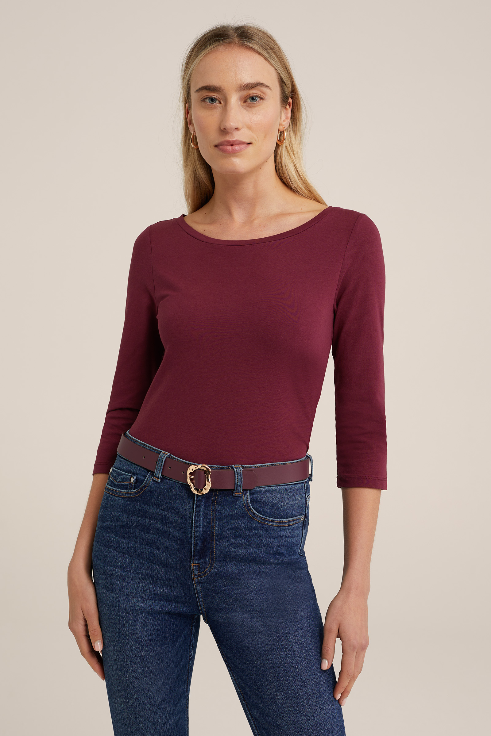 Dames T-shirt met driekwart mouwen | wefashion.com