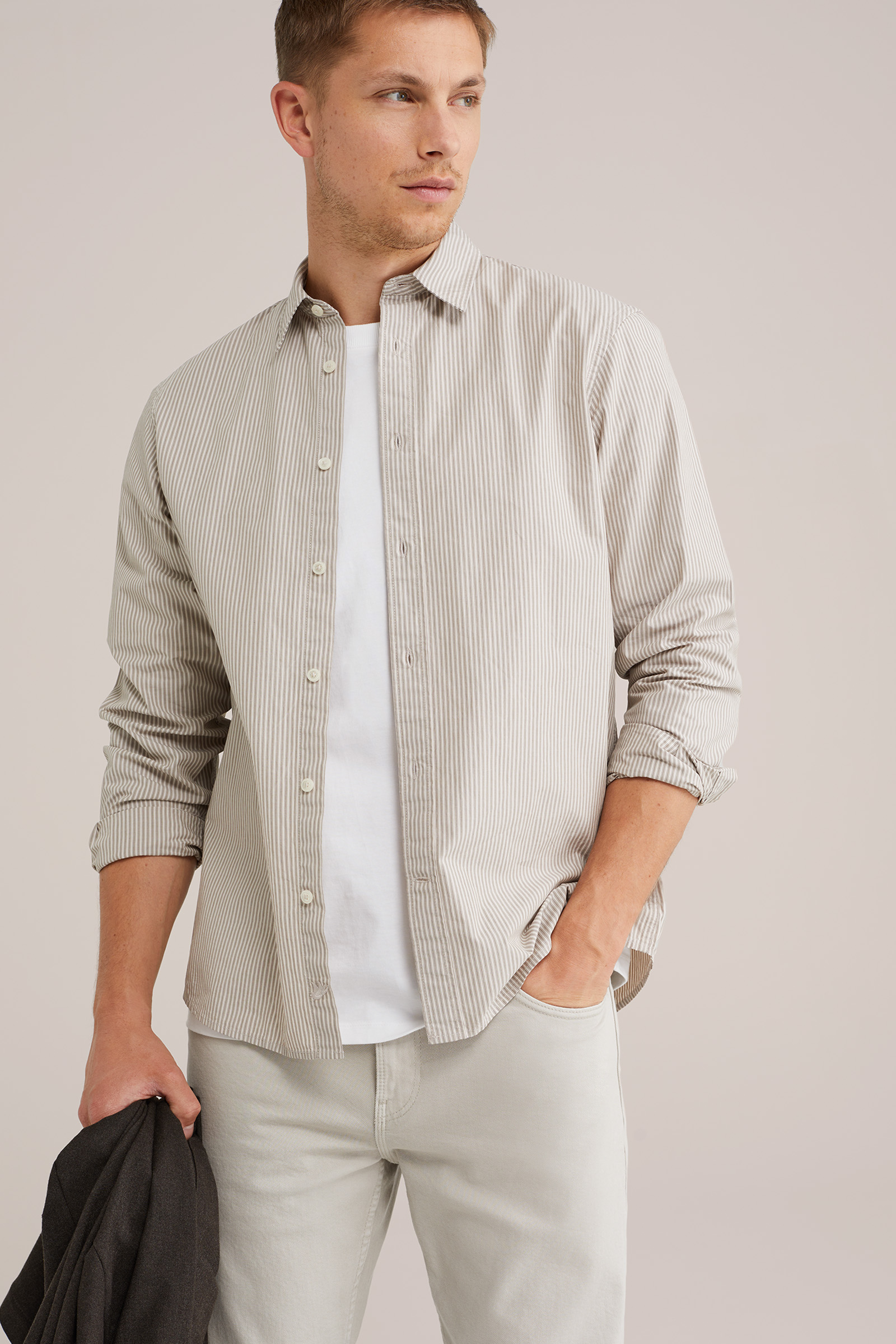 Heren regular fit overhemd met soft touch | wefashion.com
