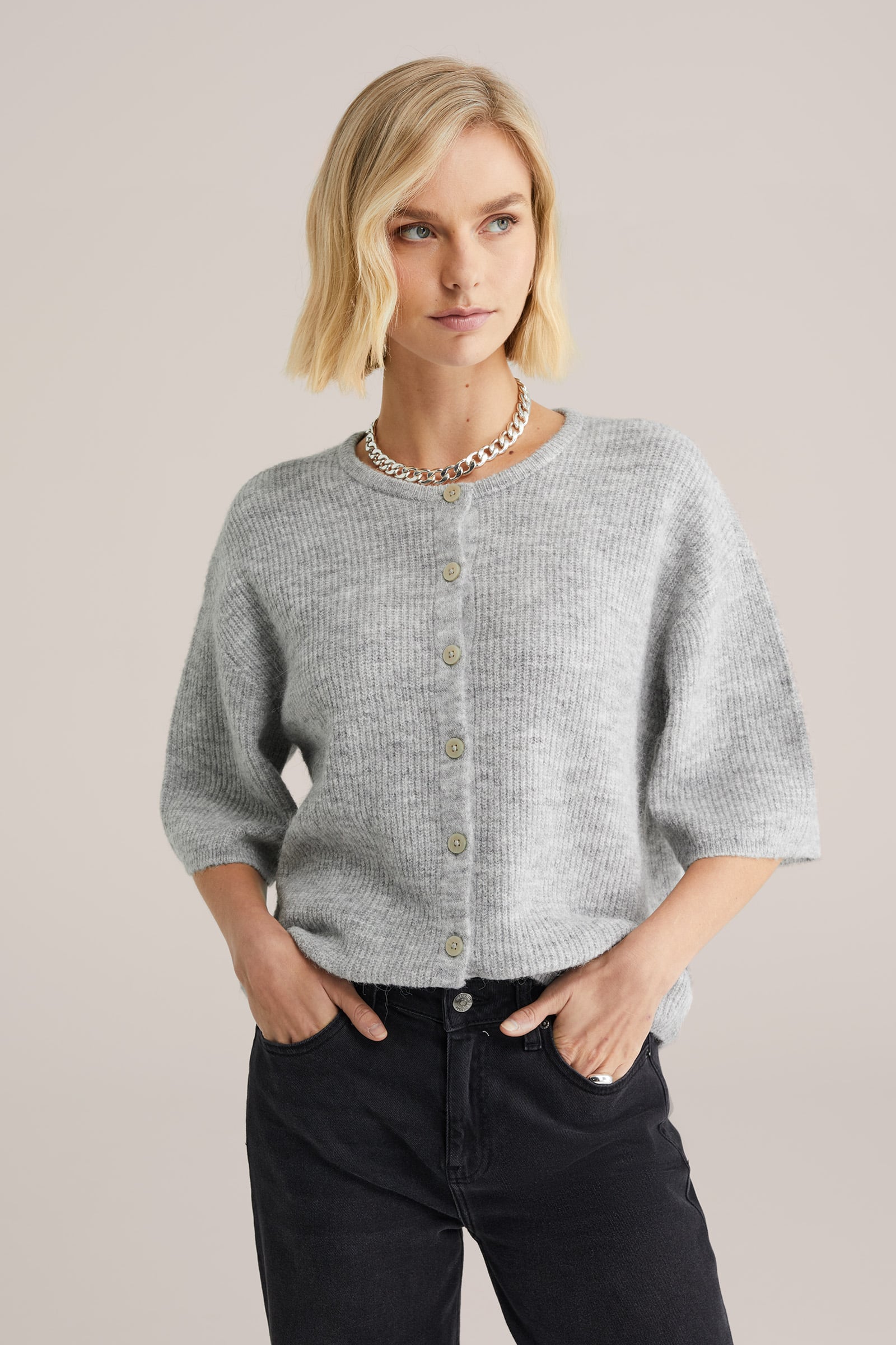 Dames vest met structuur | wefashion.com