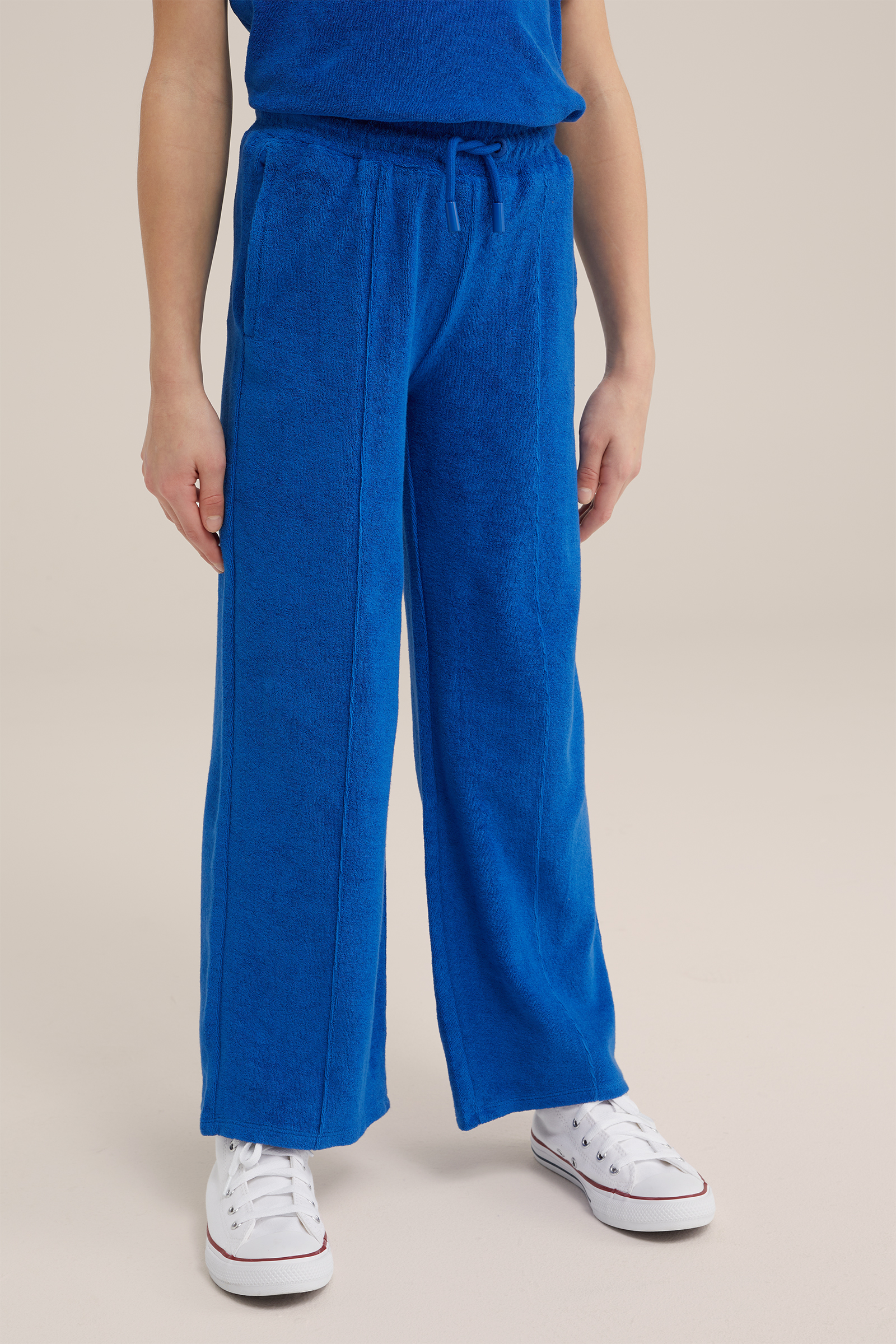 Meisjes straight fit joggingbroek van badstof | wefashion.com