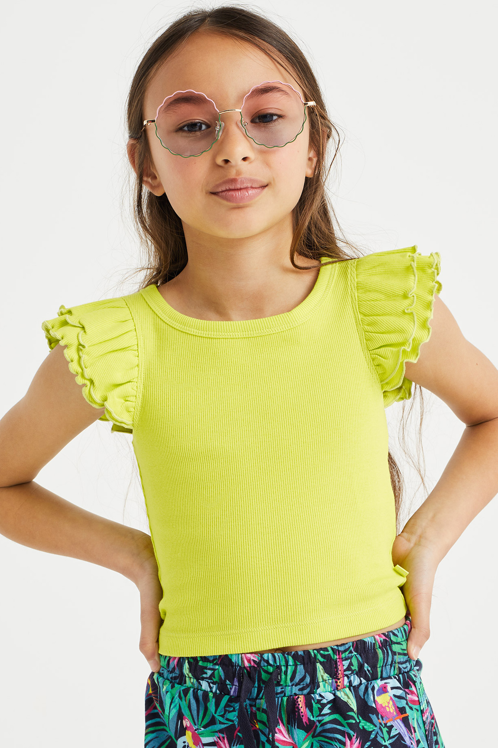 Meisjes top met ruches | wefashion.com