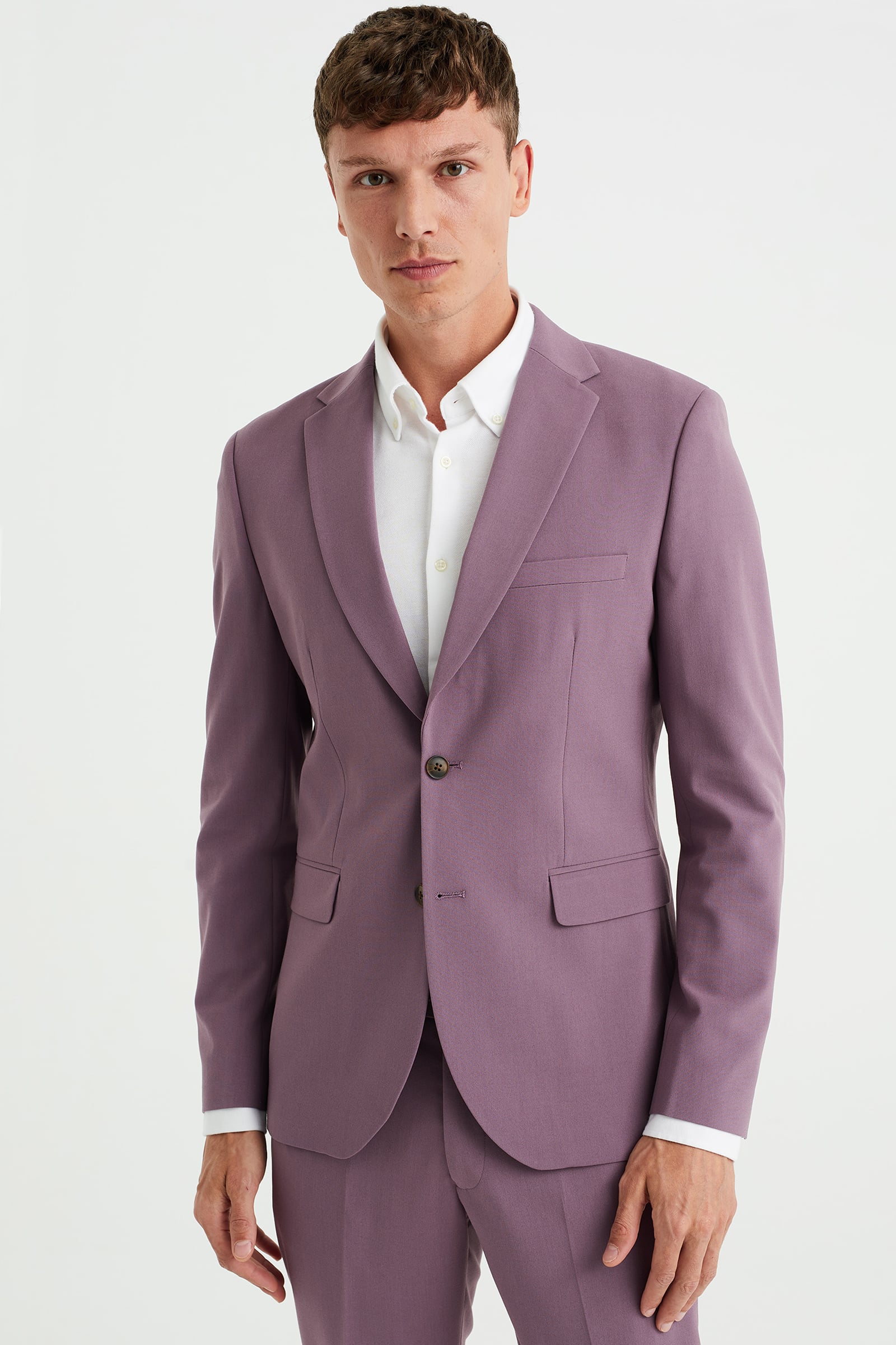 Heren Slim fit pak met stretch | wefashion.com