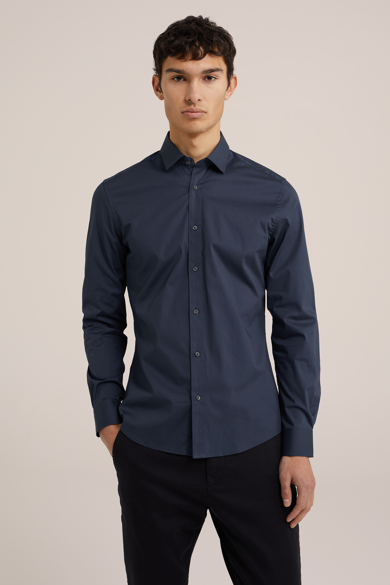Heren Tall fit overhemd met stretch | wefashion.com