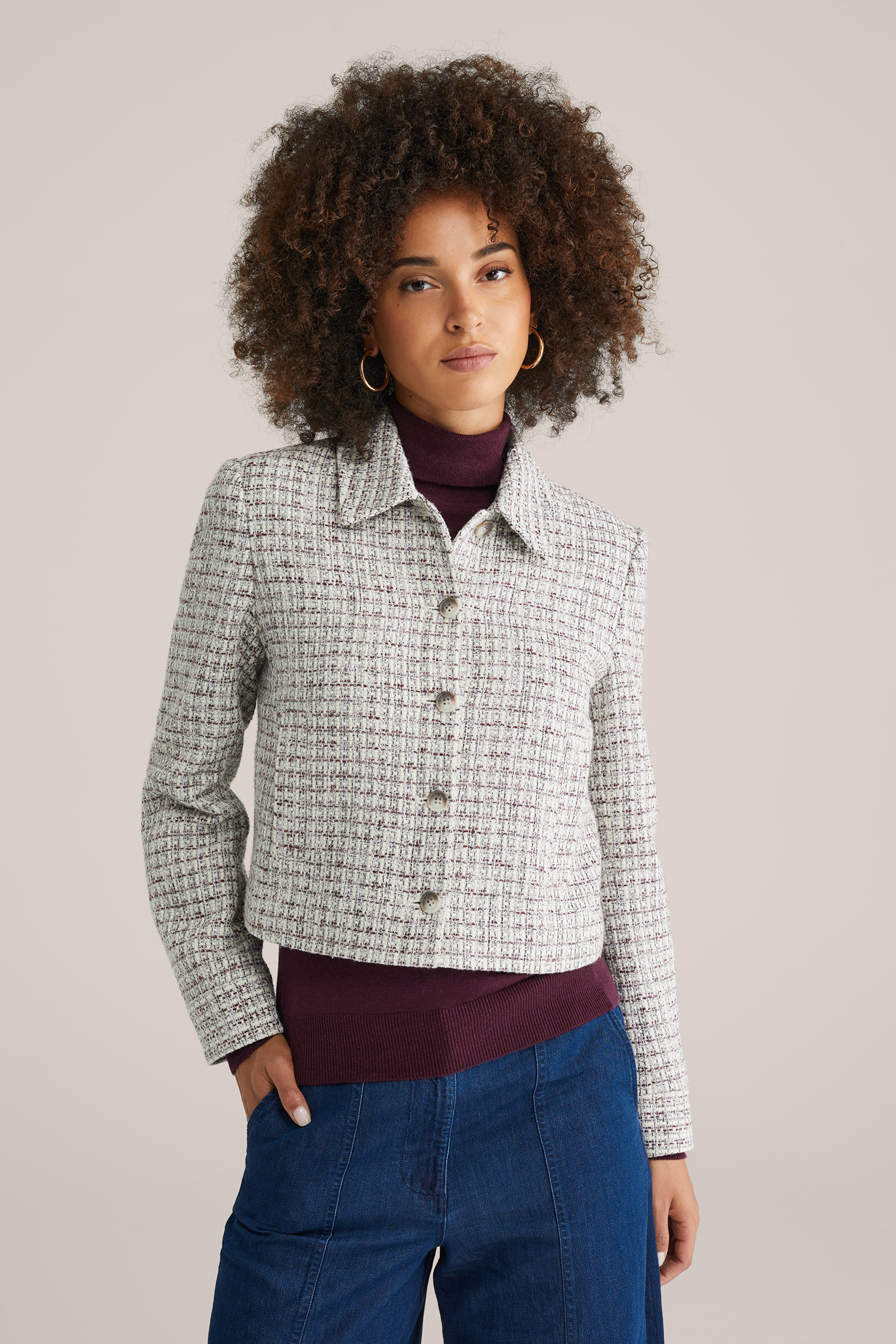 Dames slim fit bouclé vest | wefashion.com