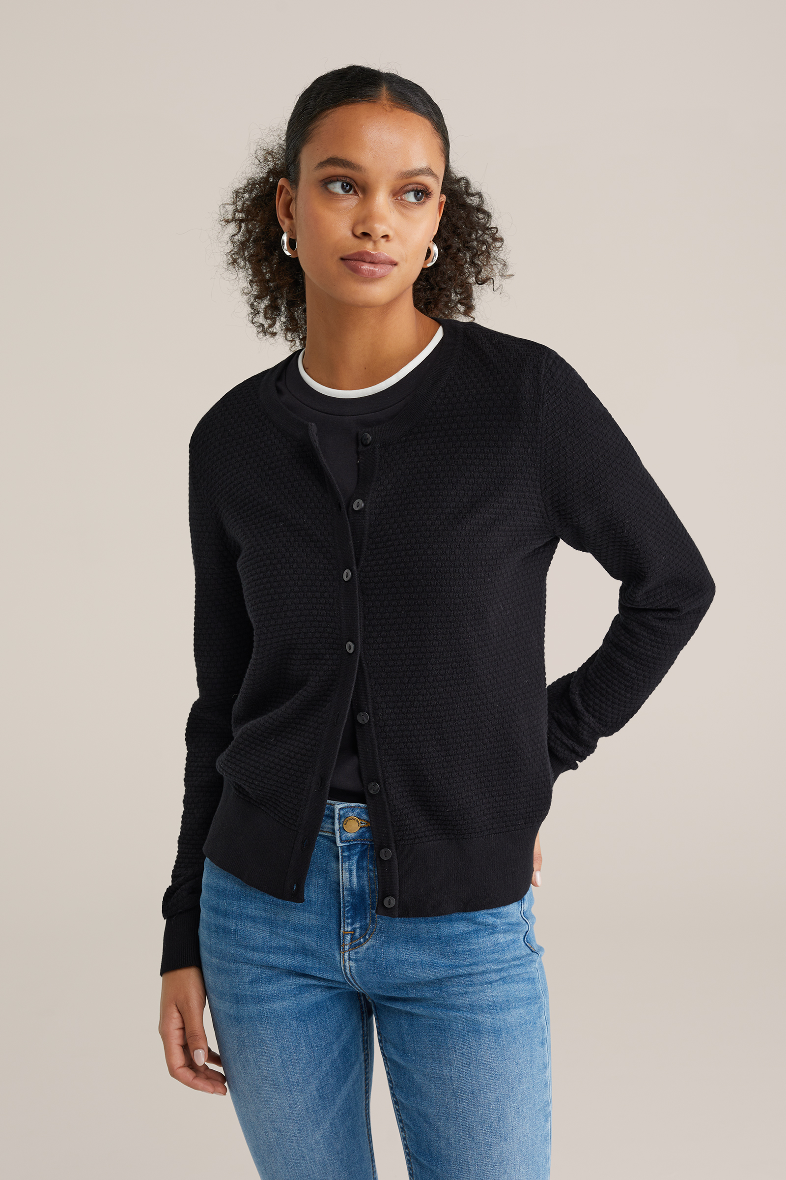 Dames gebreid vest met structuur | wefashion.com