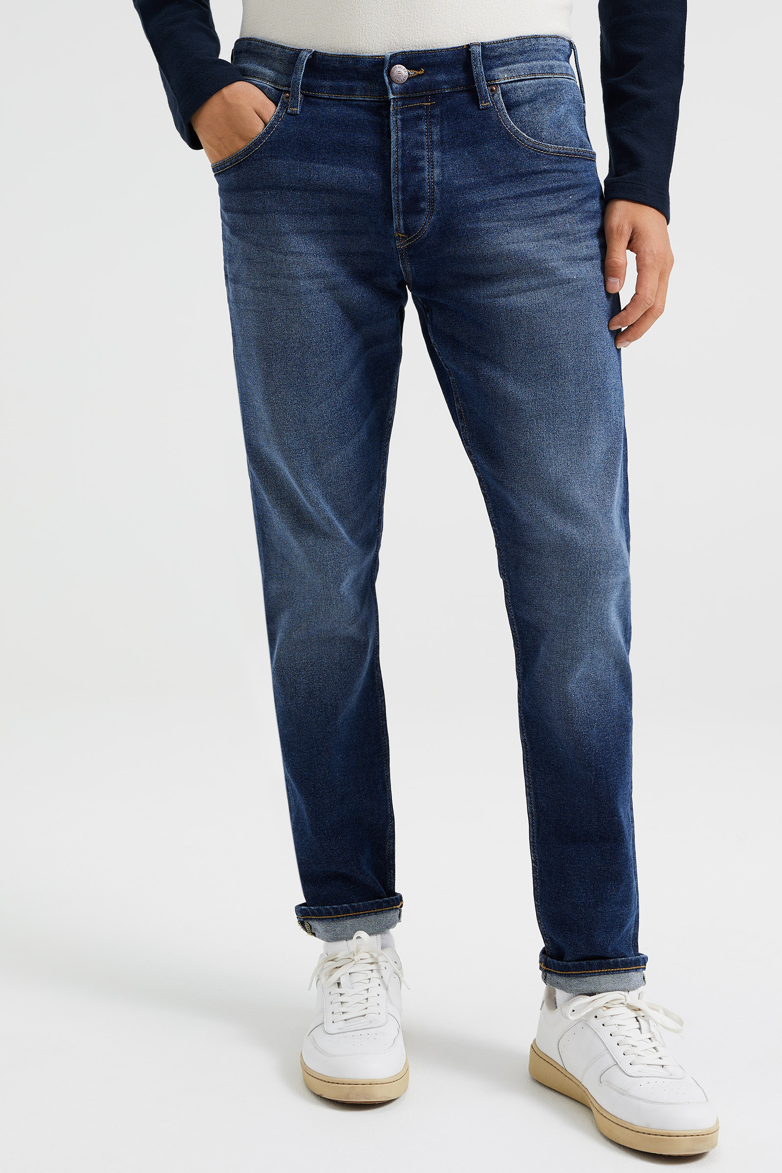 Herren-Slim-Fit-Jeans mit Komfort-Stretch | wefashion.com