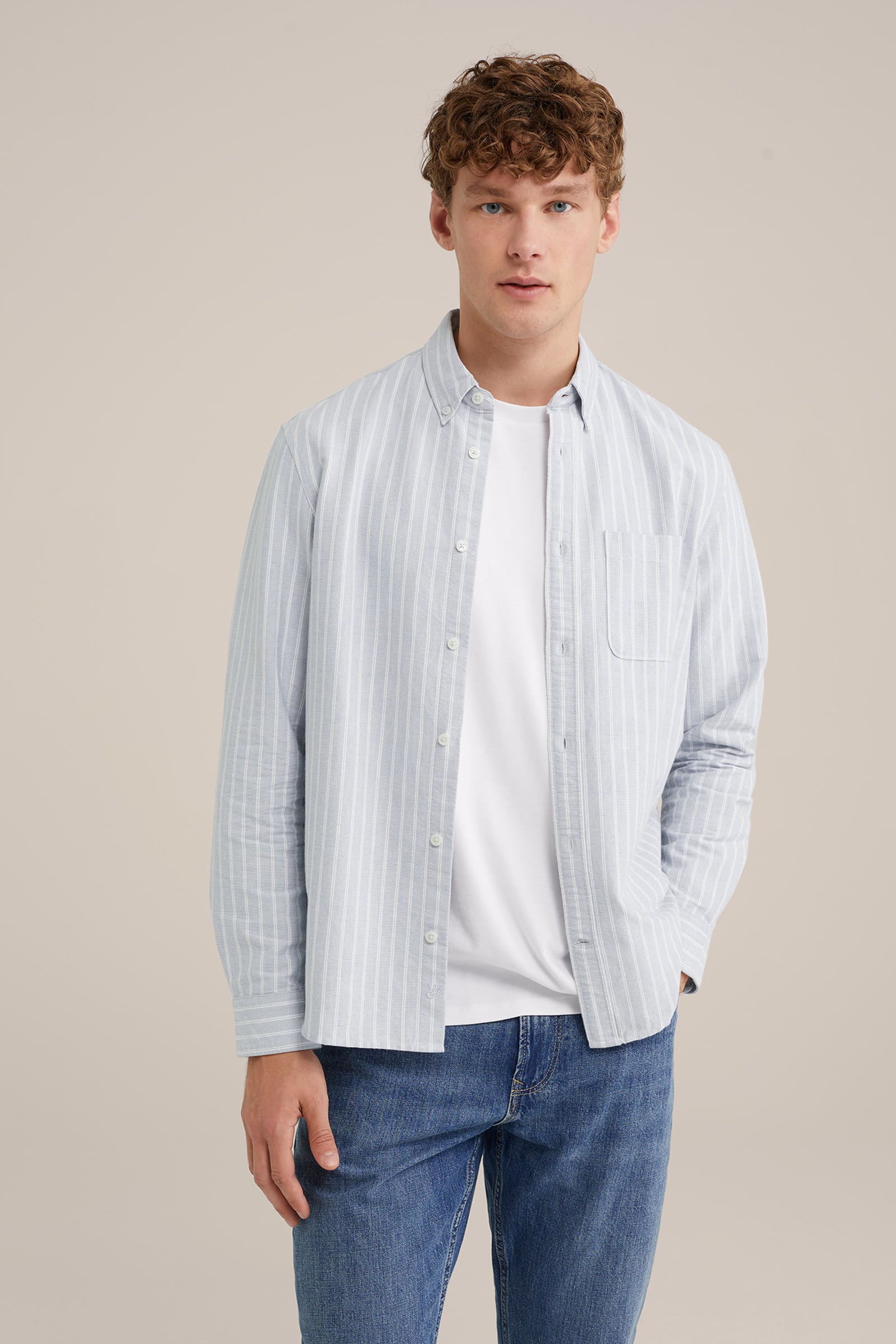Heren Relaxed fit overhemd met structuur | wefashion.com